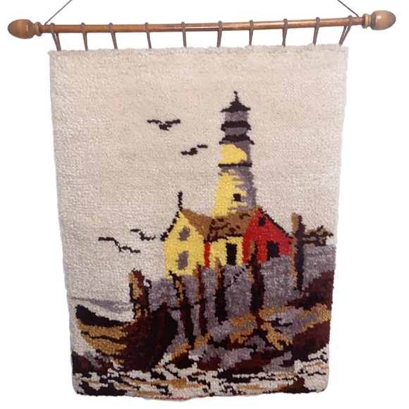 shillcraft | Art | Vintage Rare Shillcraft Latch Hook Rug Completed ...